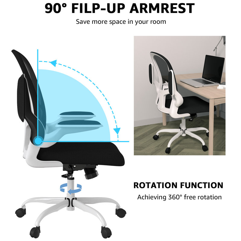 Silybon Ergonomic Office Chair, Breathable Mesh Task Chair with Flip-up ... Silybon Ergonomic Office Chair, Breathable Mesh Task Chair with Flip-up ...